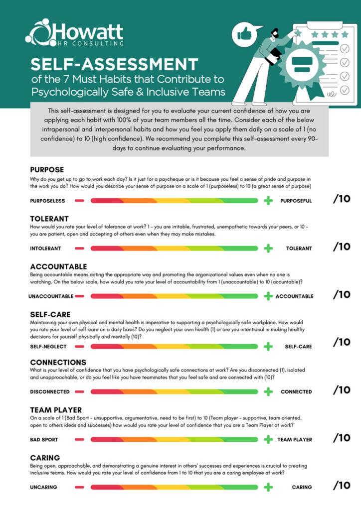 SELF-ASSESSMENT of the 7 Must Habits that Contribute to Psychologically ...